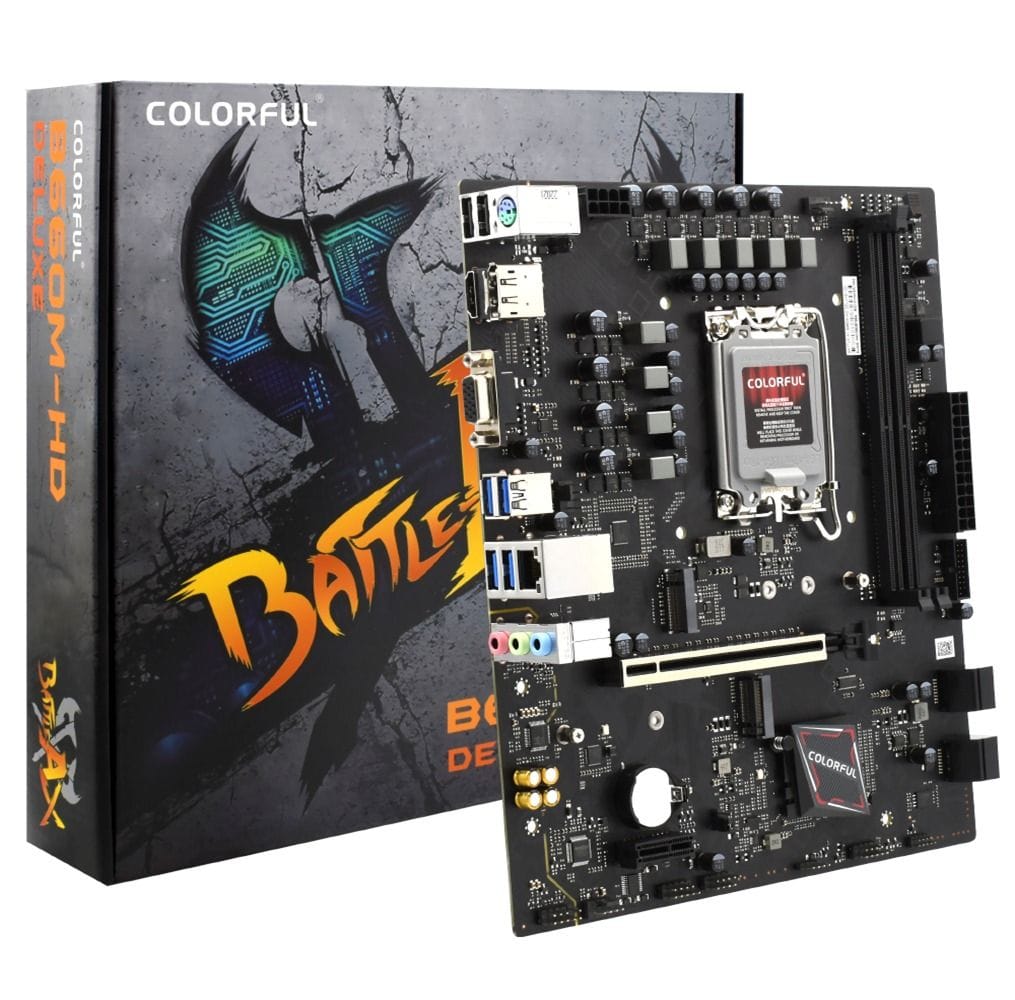 MAINBOARD-COLORFUL BATTLE-AX B660M-HD DELUXE V20 LGA 1700 M.2 SLOTX1 ...